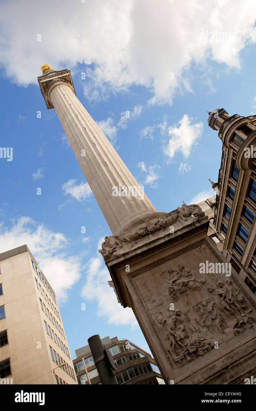 A view of the Monument in central London Stock Photo - Alamy