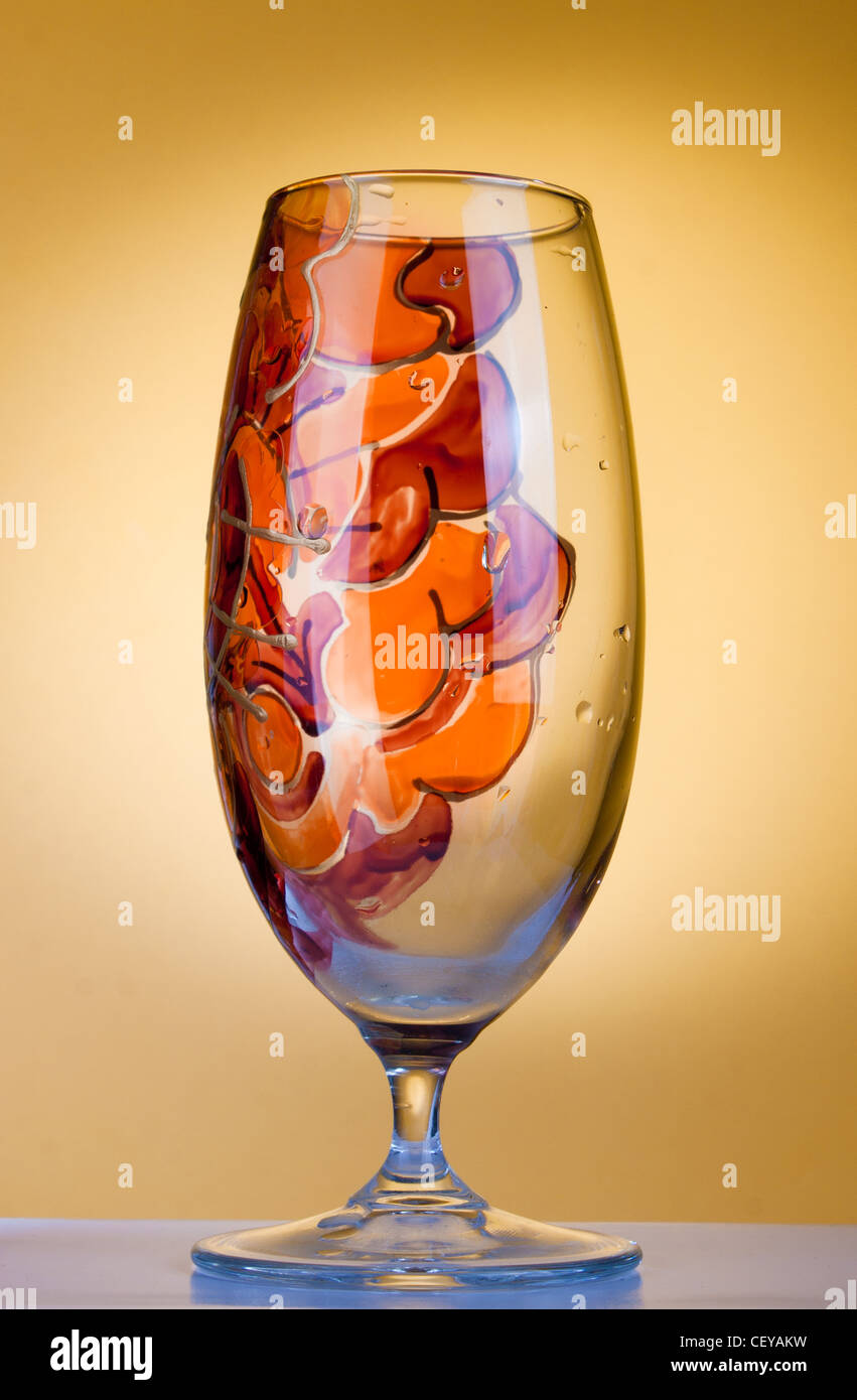 Design glass decorated in gold Stock Photo - Alamy