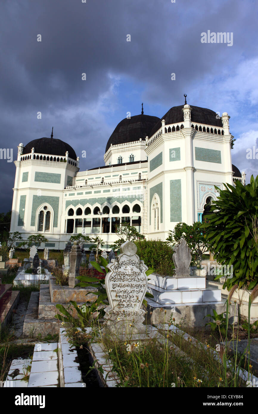 Mesjid Raya Mosque in Medan. Medan, North Sumatra, Sumatra, Indonesia ...