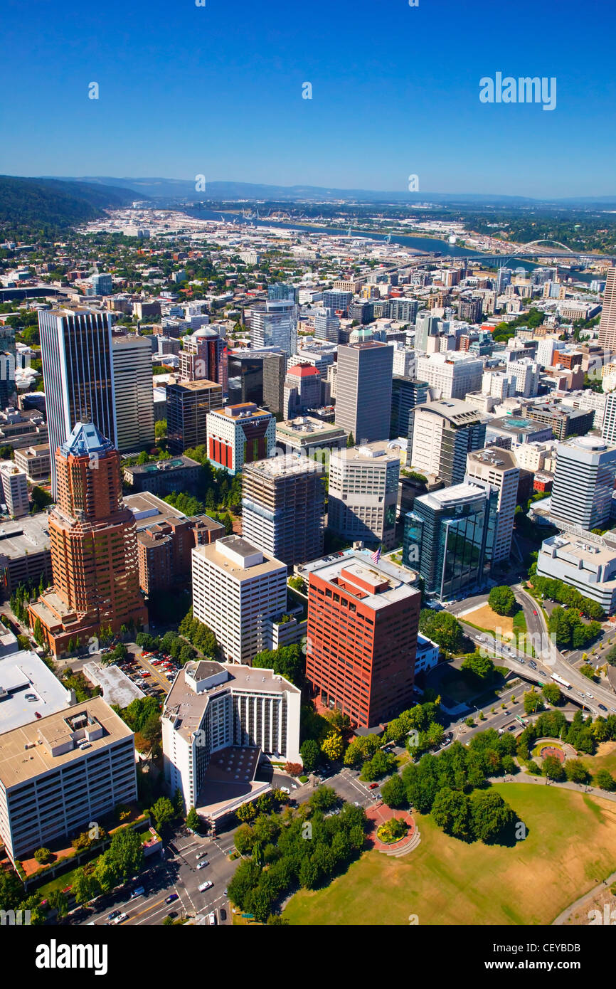 aerial view of portland; portland oregon united states of america Stock ...
