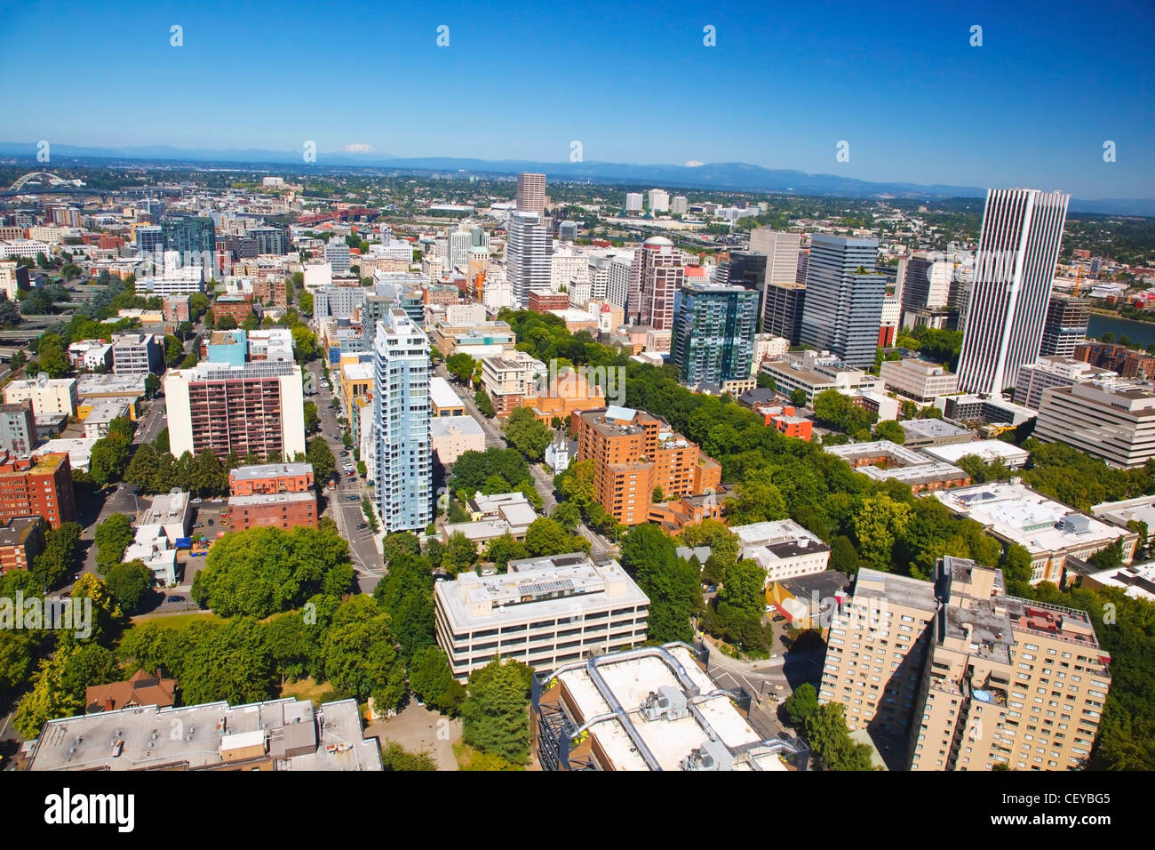 aerial view of portland; portland oregon united states of america Stock ...