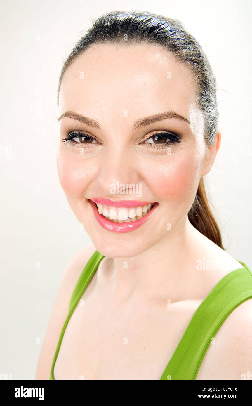 Female smiling to camera Stock Photo - Alamy