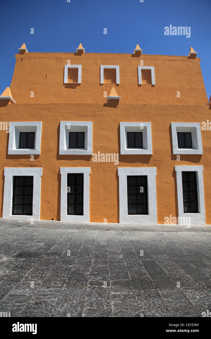 Colonial architecture, Puebla, Historic Center, Puebla State, Mexico ...