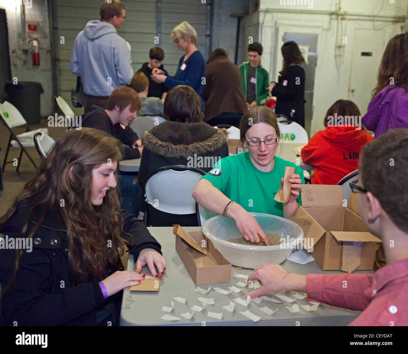 Volunteers Pack Seeds for Distribution to Community and Family Gardens ...