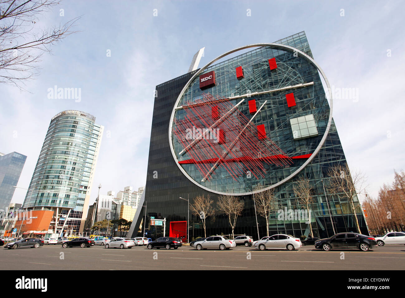 Modern architecture of the HDC office block building in Seoul, South ...