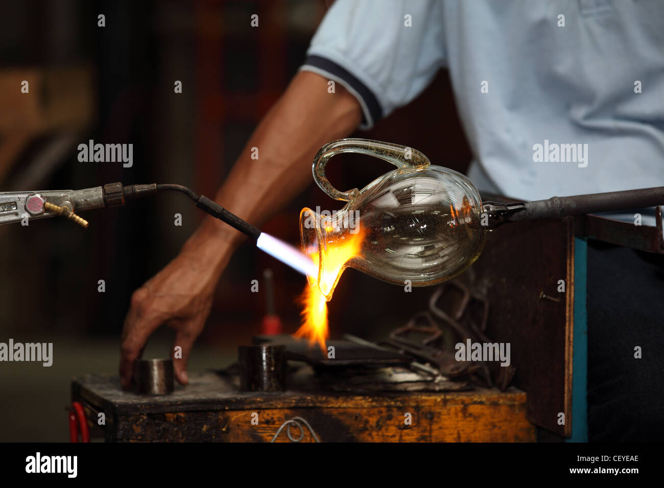 Glass blowing at Langkawi Craft Complex. Langkawi, Kedah, Malaysia ...