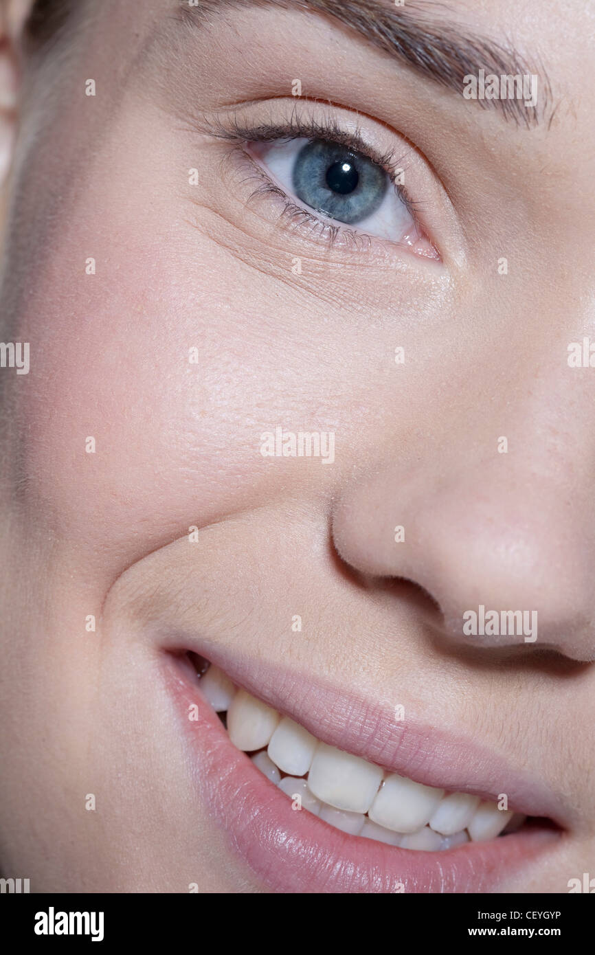 Step by Step Beauty and Make Up Female wearing natural make up, smiling ...