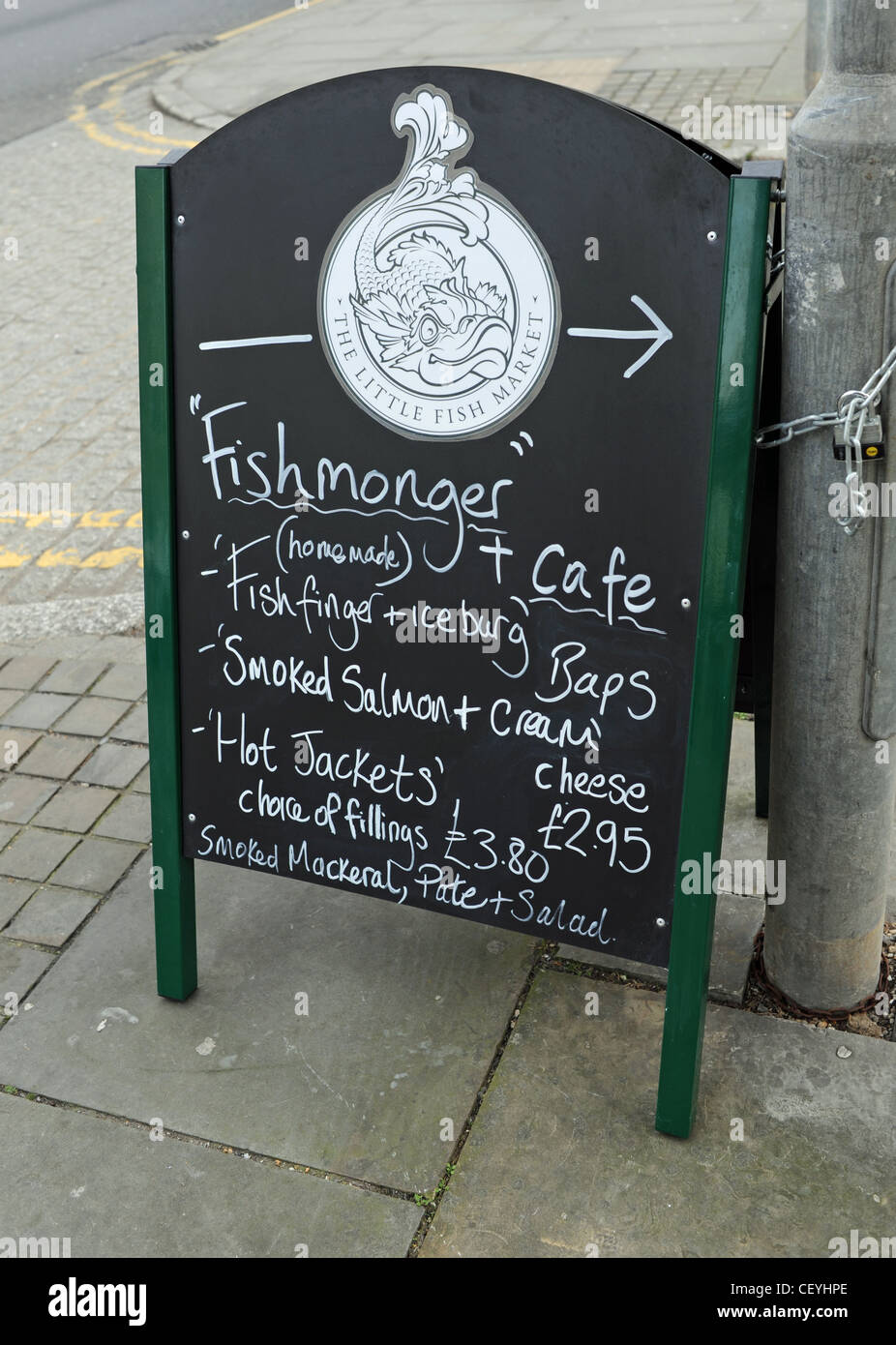 The Little Fish Market fishmongers and deli cafe in Brighton UK Stock ...