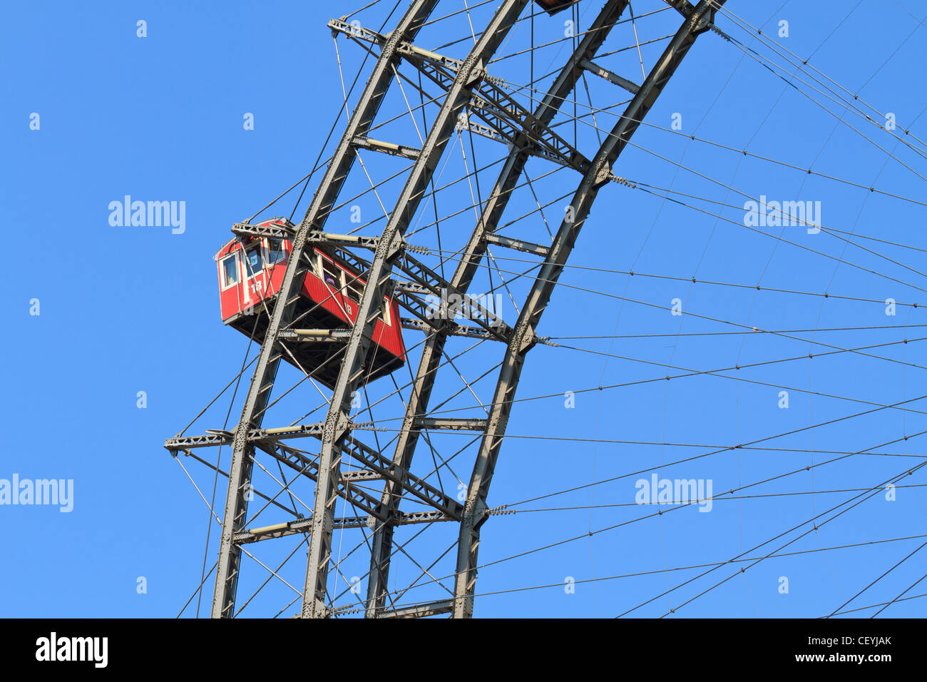 Vienna Giant Ferries Wheel (Riesenrad) in Prater, Austria Stock Photo ...