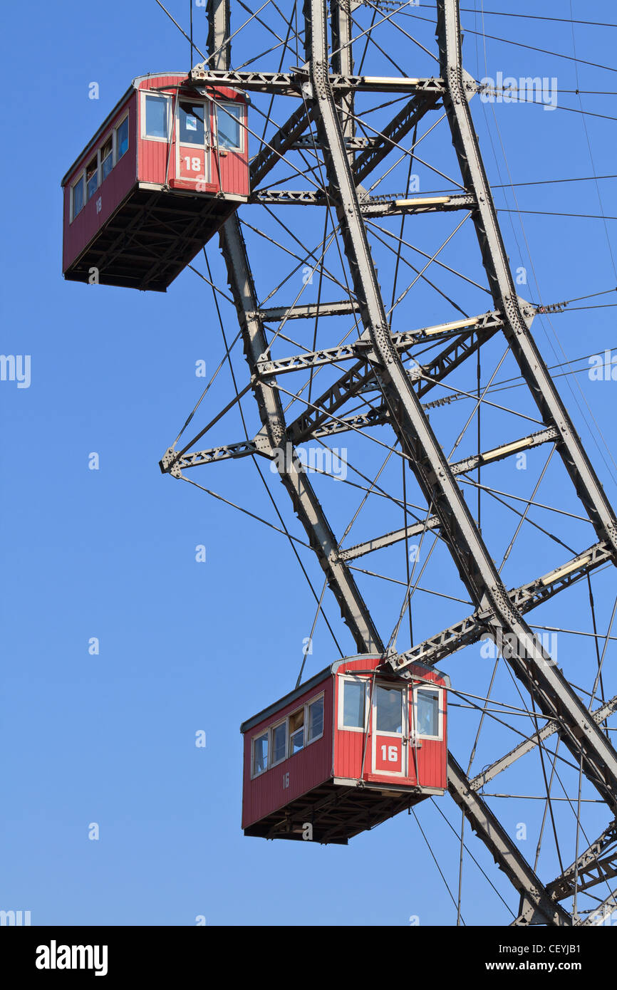 Vienna Giant Ferries Wheel (Riesenrad) in Prater, Austria Stock Photo ...