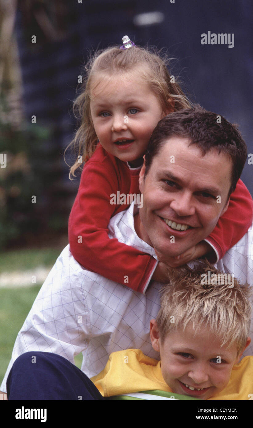 Father short brown hair looking to camera smiling showing teeth male ...