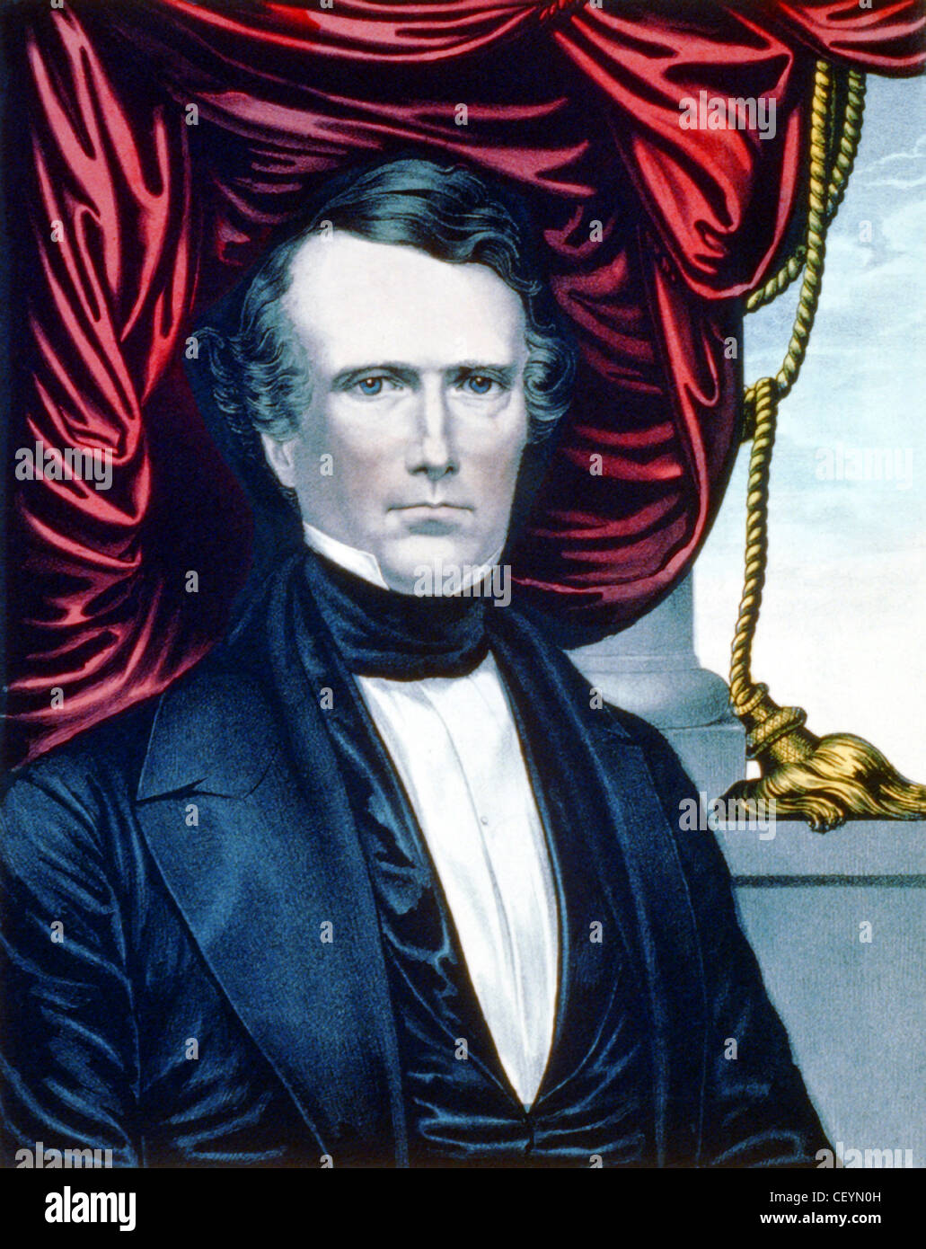 Vintage portrait of Franklin Pierce (1804 - 1869) - the 14th US ...