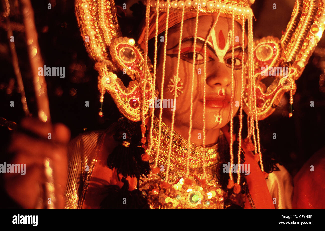 Indian boy dressed up as hindu god hi-res stock photography and images ...