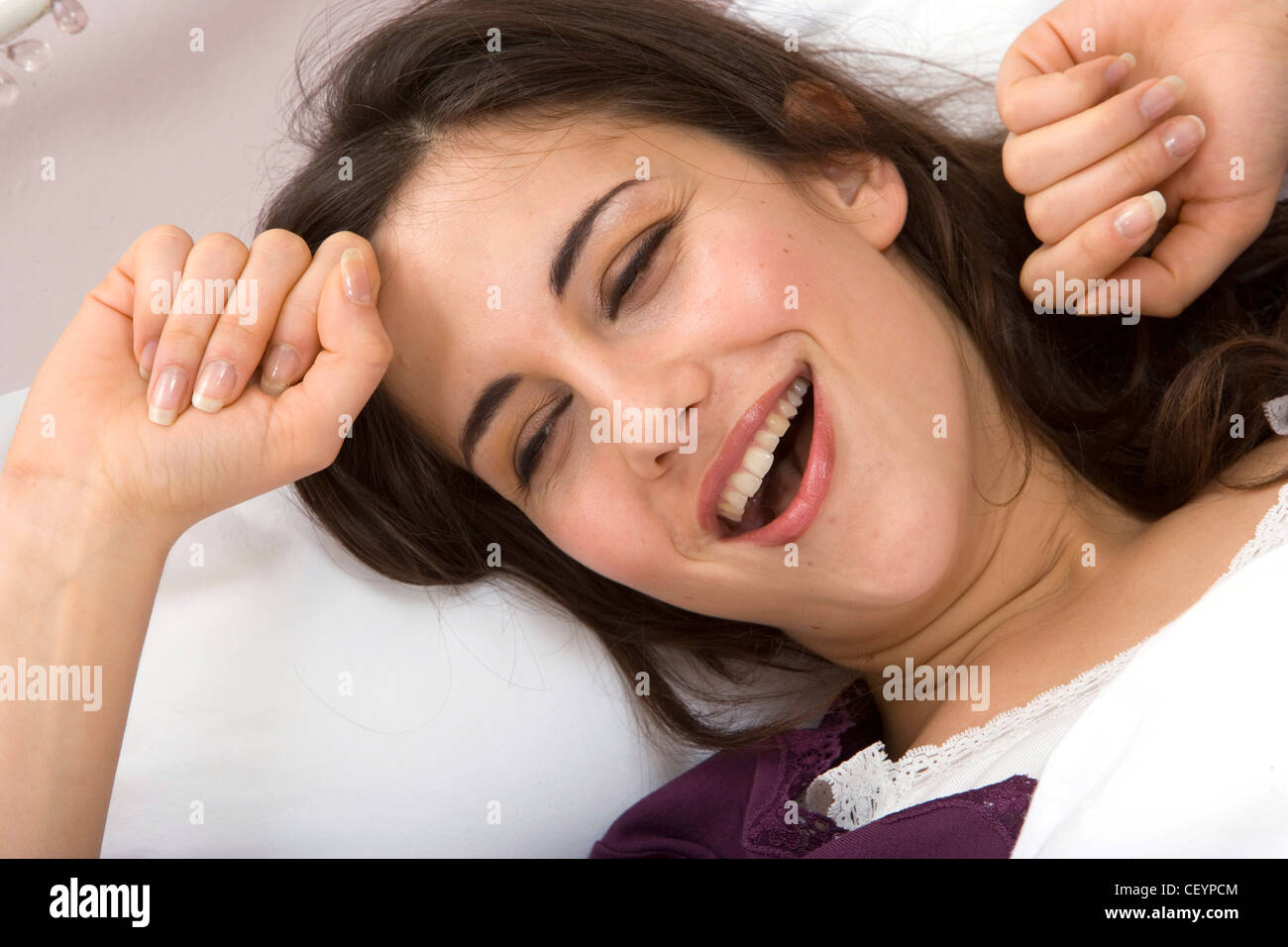 Propped up by arms hi-res stock photography and images - Alamy