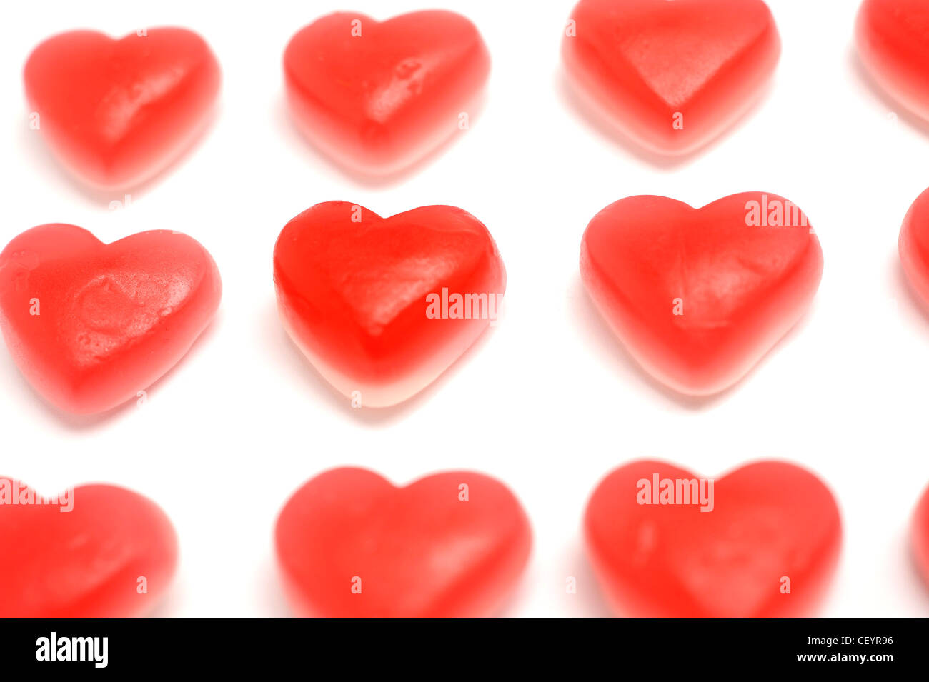 Gummy heart sweets Stock Photo - Alamy