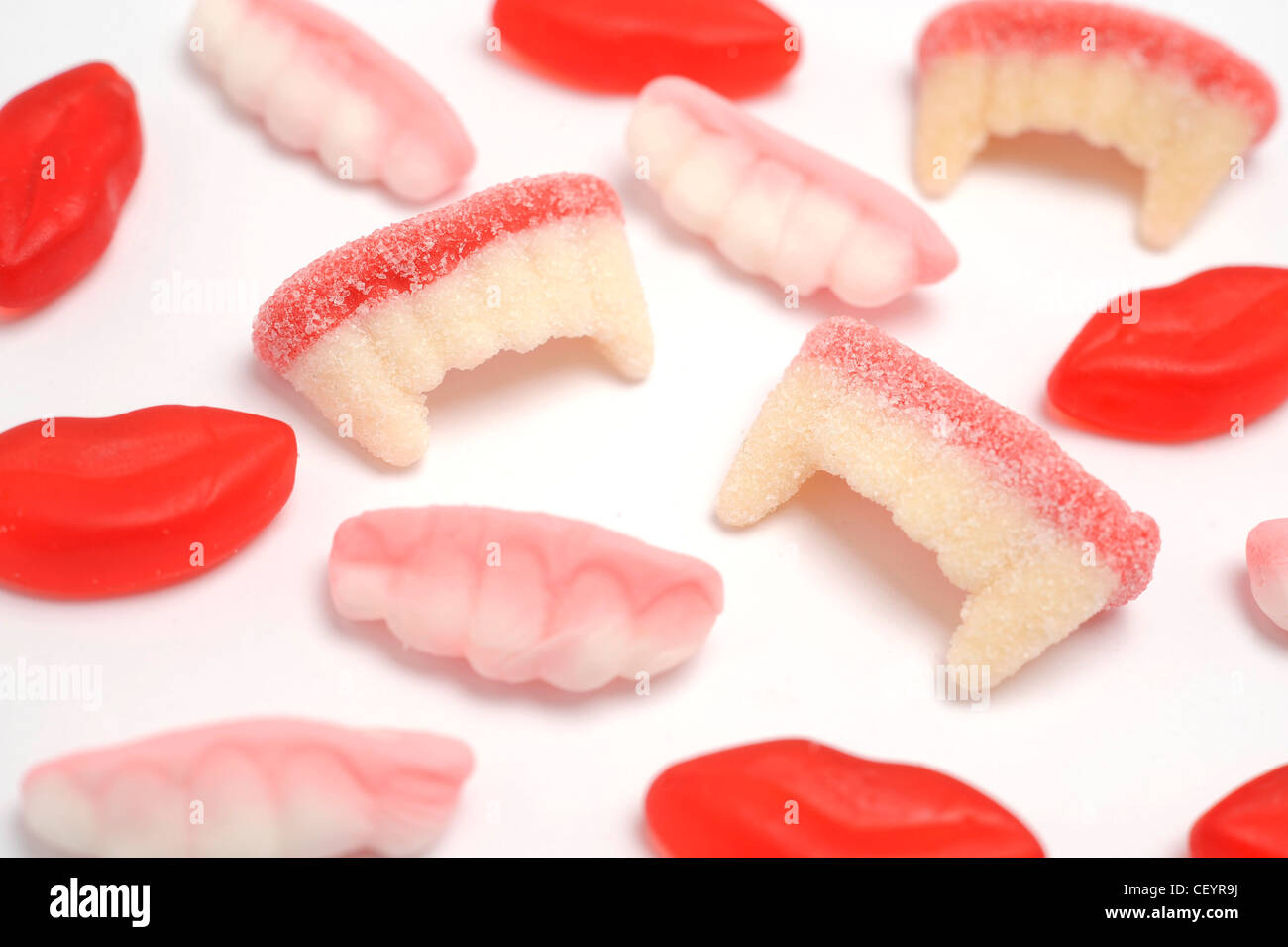 Jelly teeth, jelly lips and fizzy fangs Stock Photo - Alamy