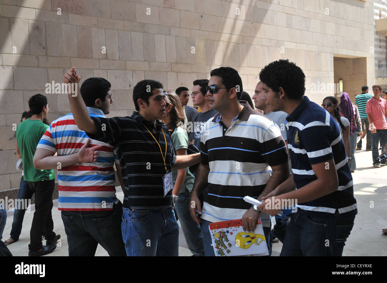 Student life on the new campus of the American University in Cairo, on ...