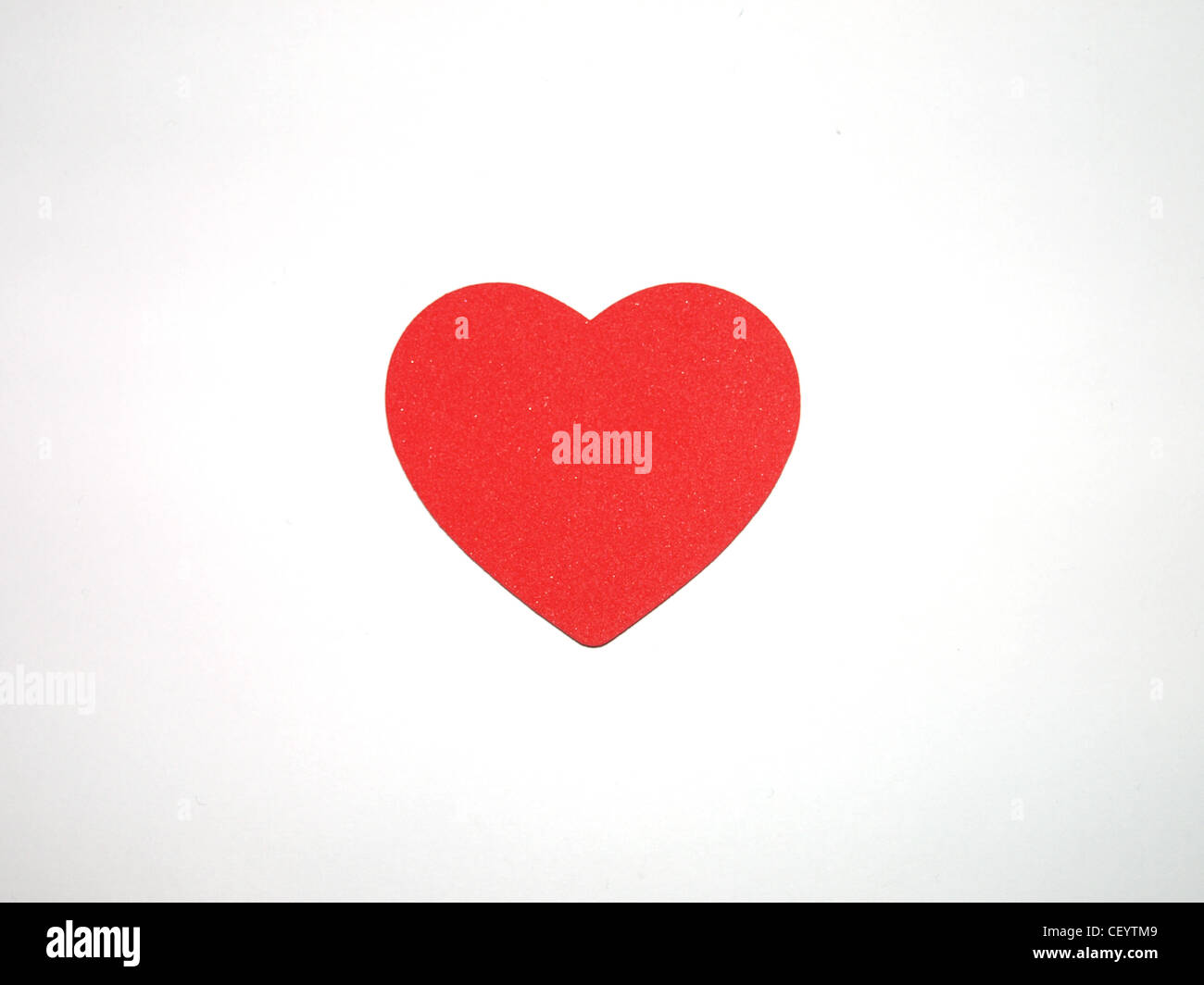 Red heart on white background Stock Photo - Alamy