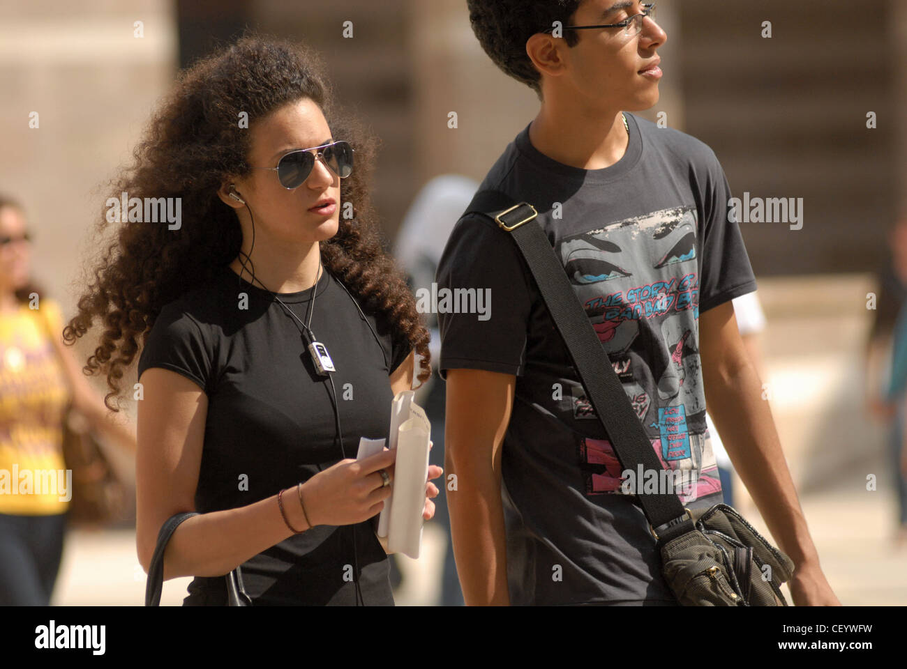 Student life on the new campus of the American University in Cairo, on ...