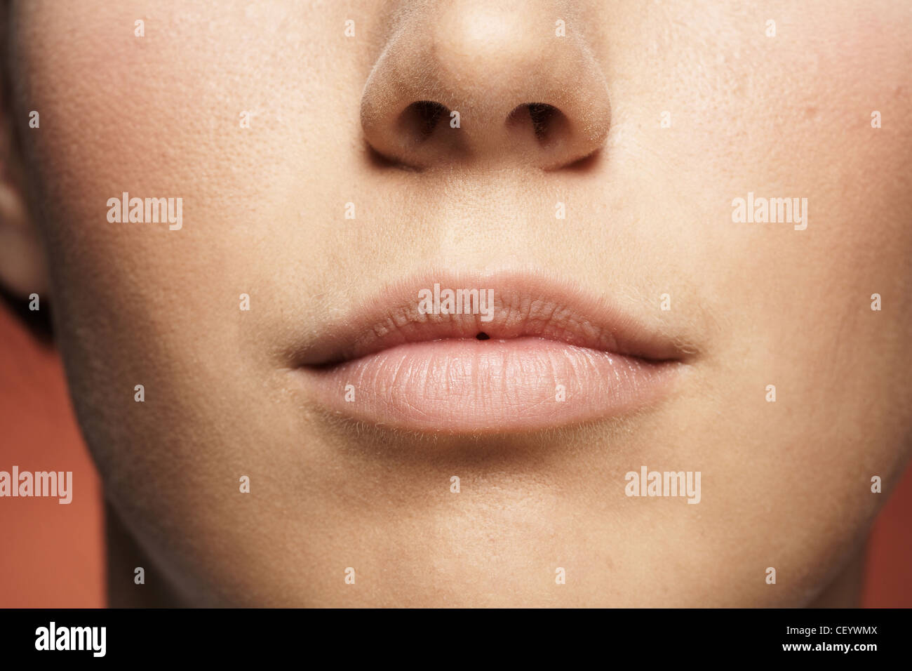 Female with natural lips Stock Photo - Alamy