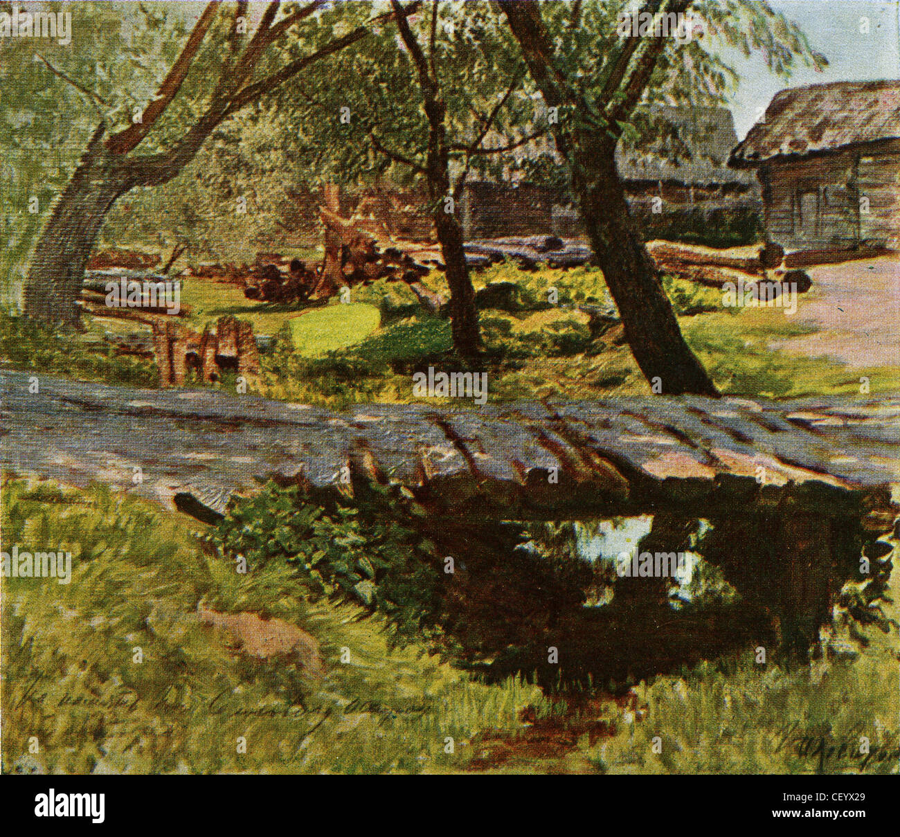 Isaac Levitan - The Bridge, Savvinskaya Sloboda, 1884 Stock Photo - Alamy