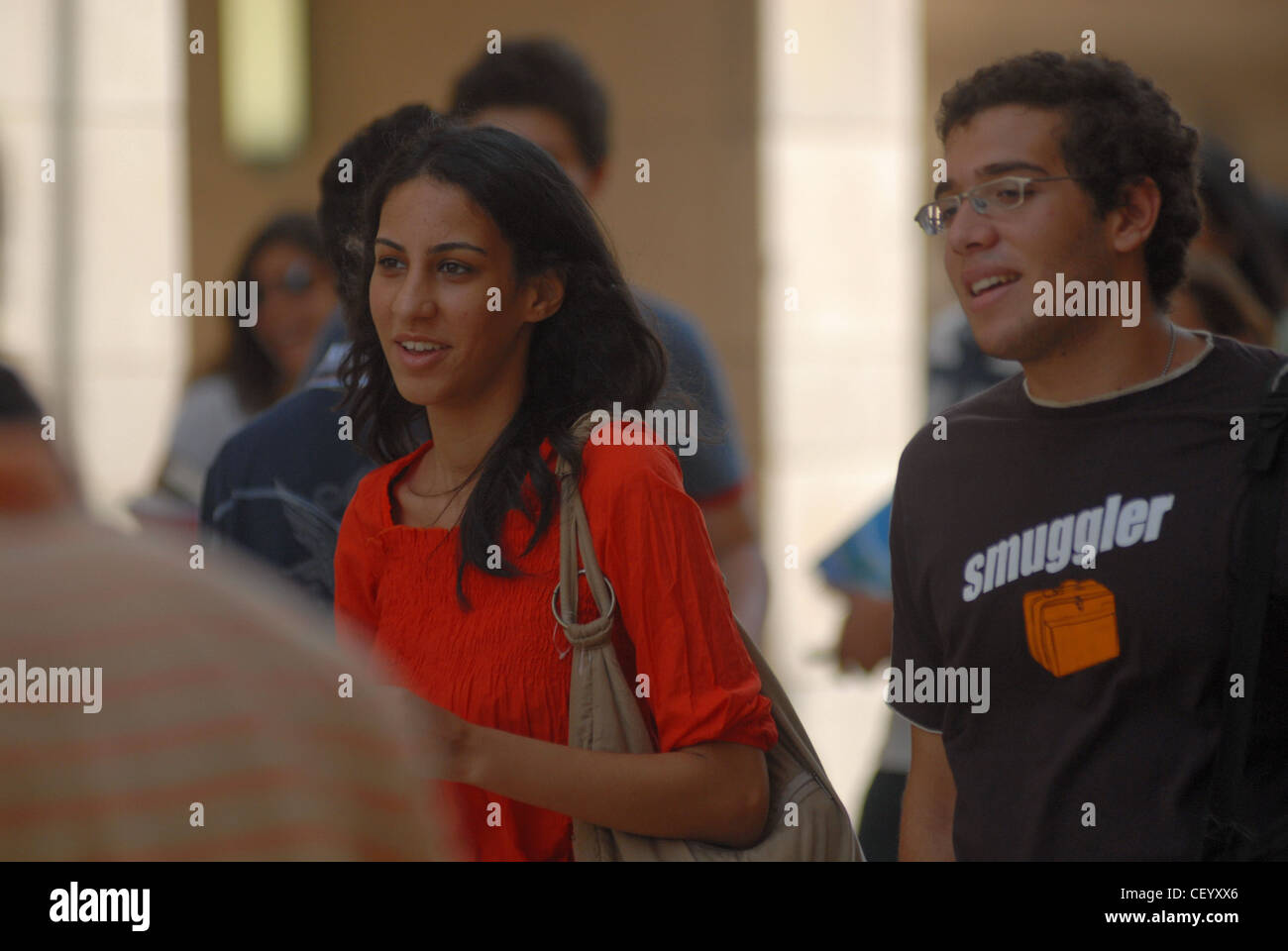 Student life on the new campus of the American University in Cairo, on ...