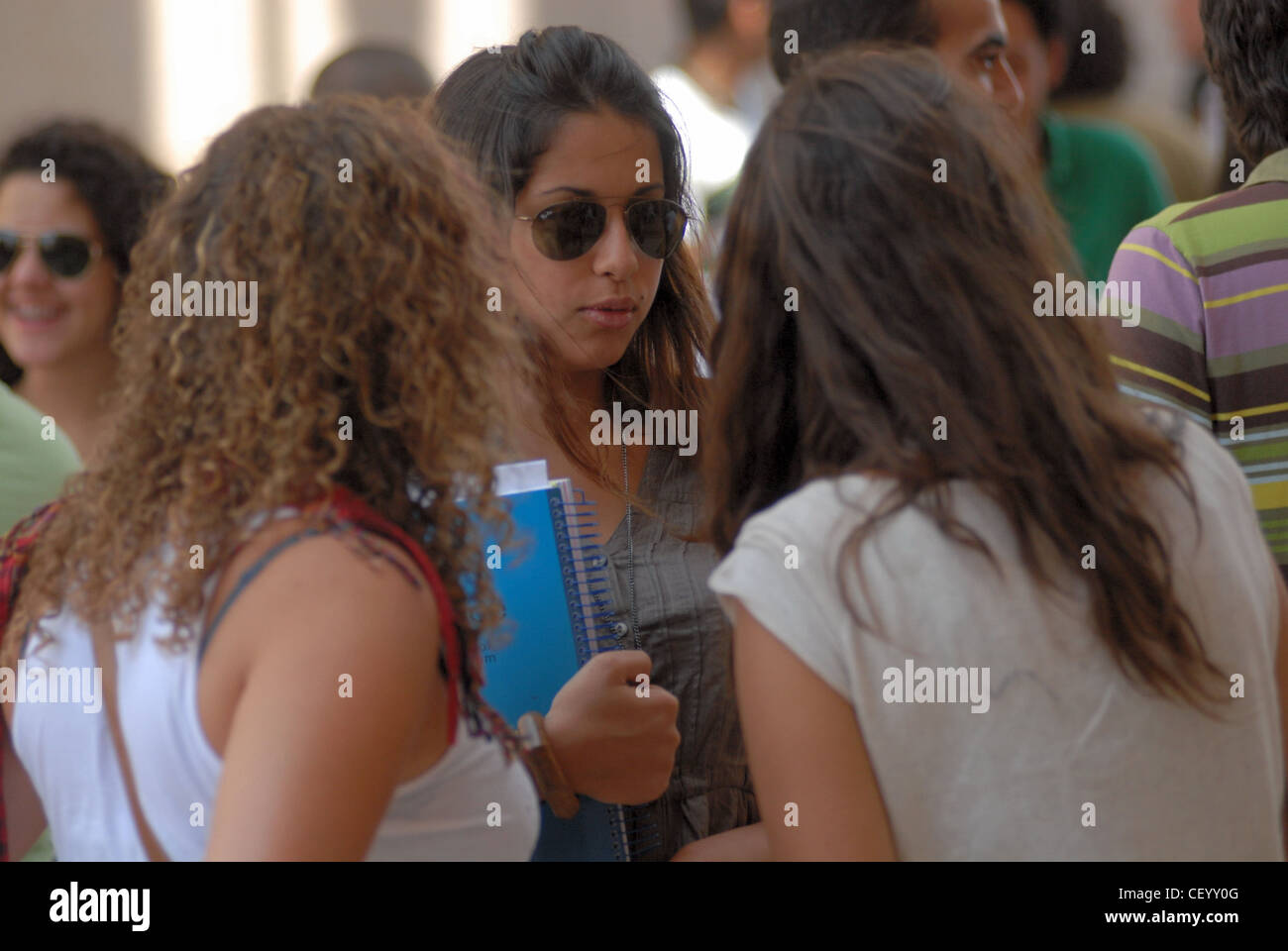 Student life on the new campus of the American University in Cairo, on ...