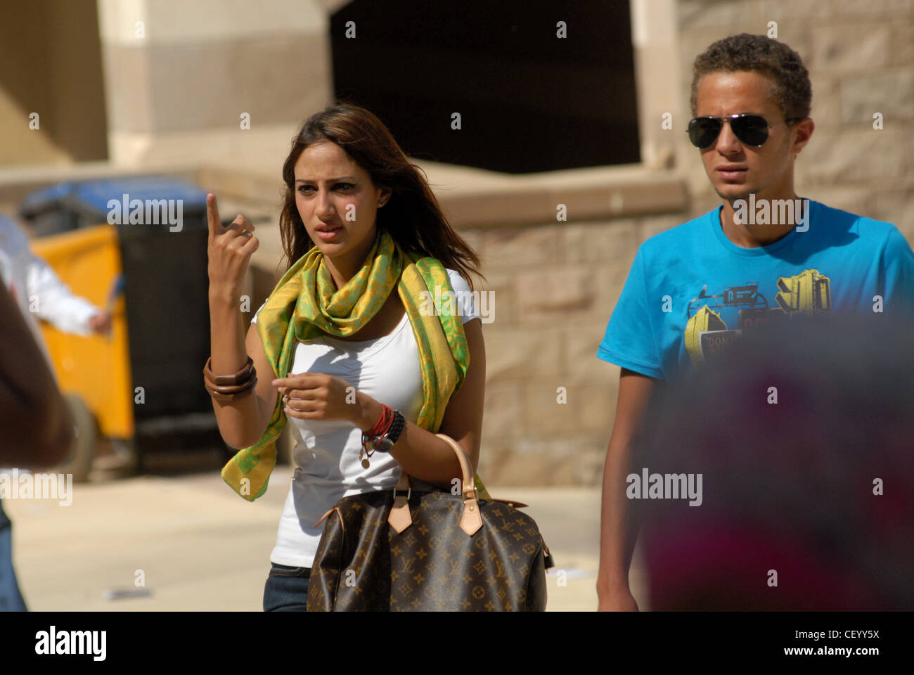 Student life on the new campus of the American University in Cairo, on ...