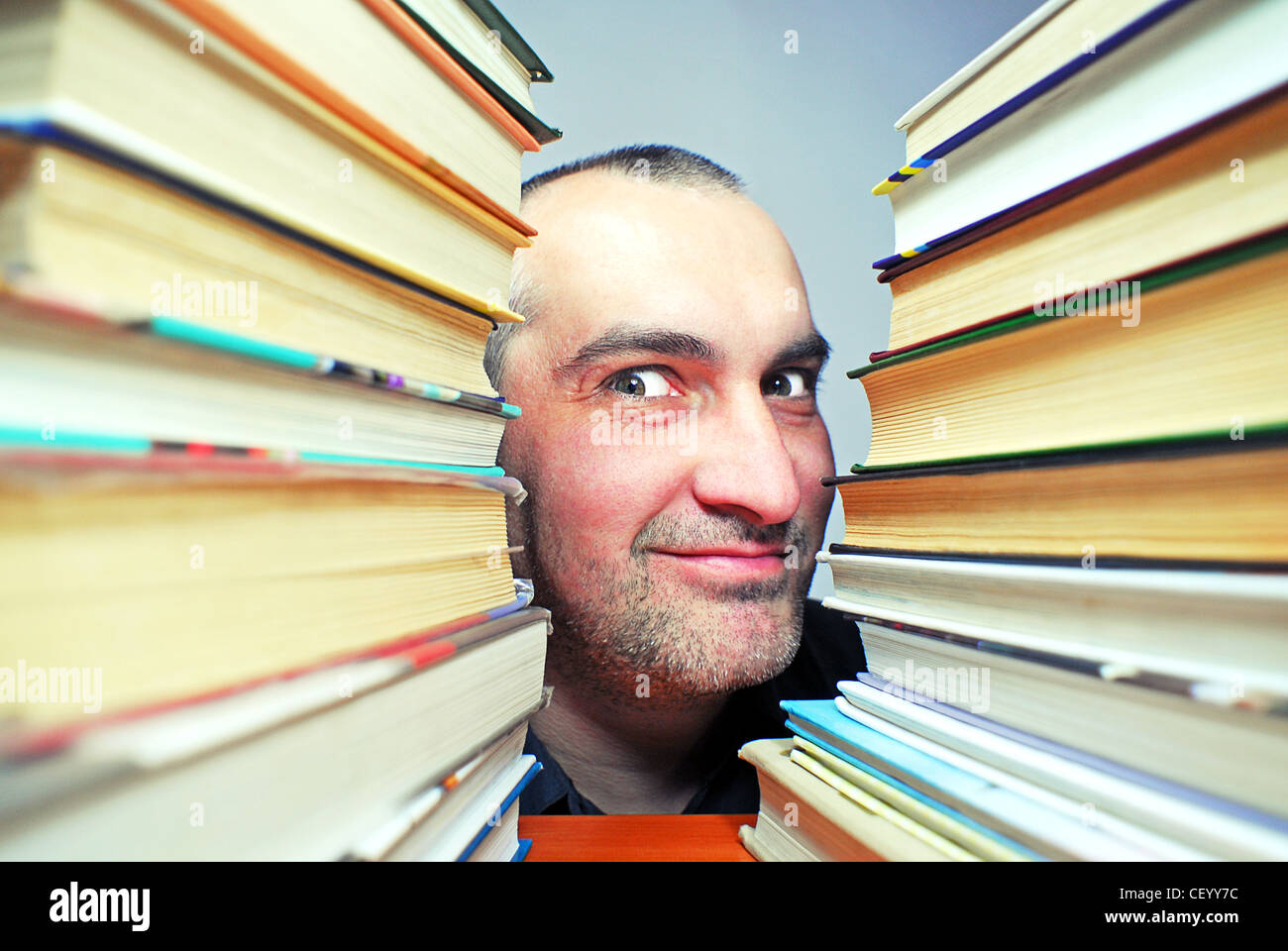 person portrait male man book Stock Photo - Alamy
