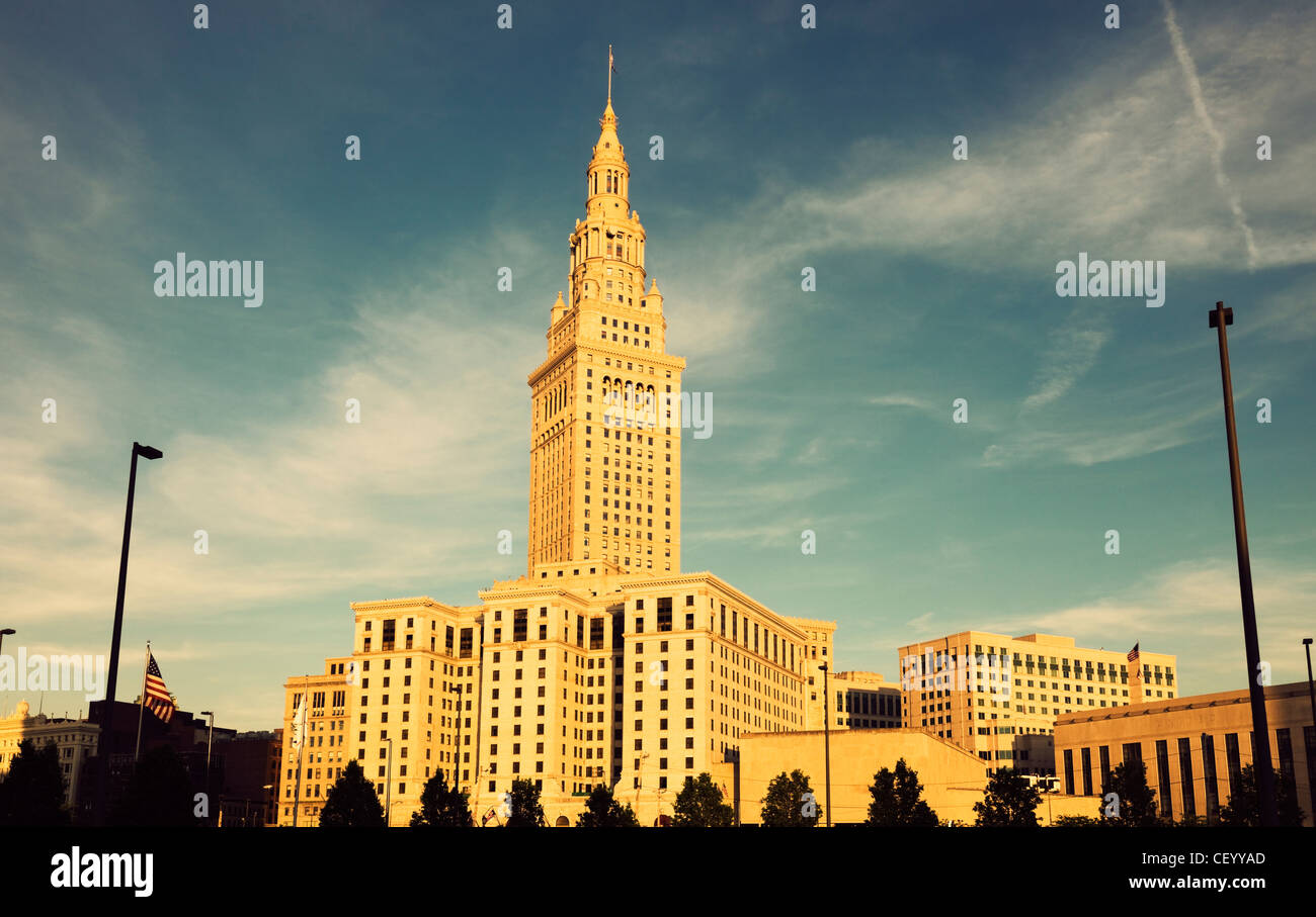 Terminal Tower in downtown of Cleveland Stock Photo - Alamy