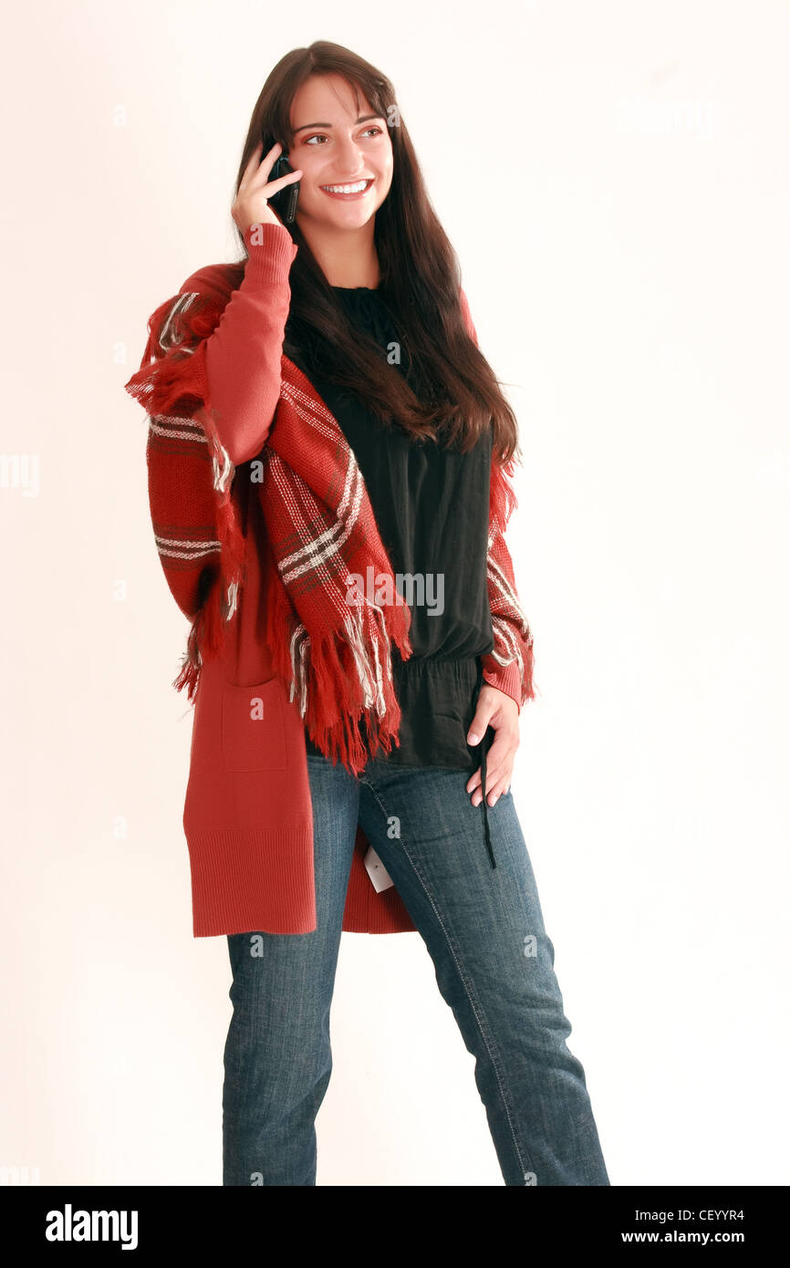 Young woman telephoned Stock Photo - Alamy