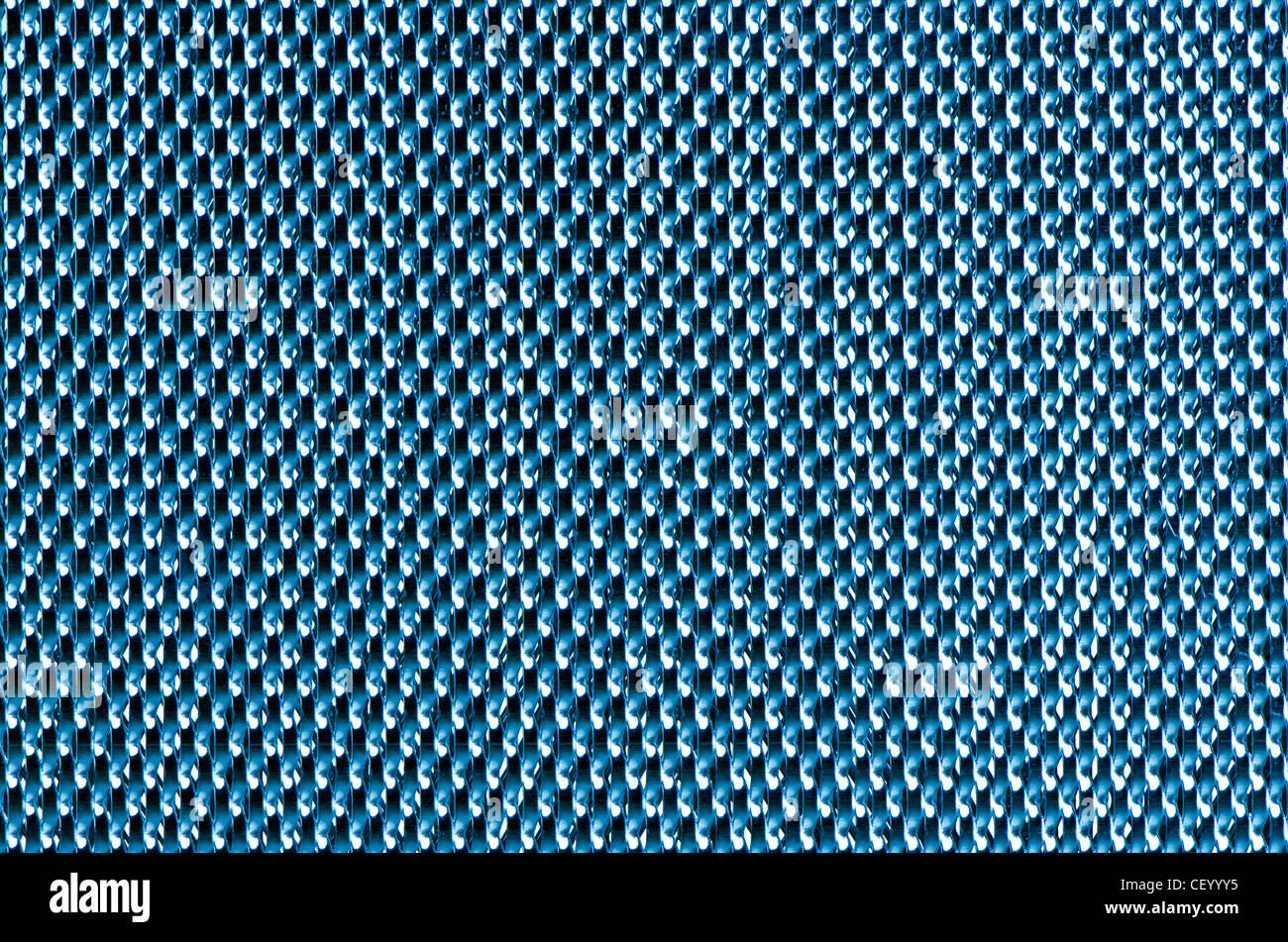 Blue metal mesh plating isolated against a white background Stock Photo ...