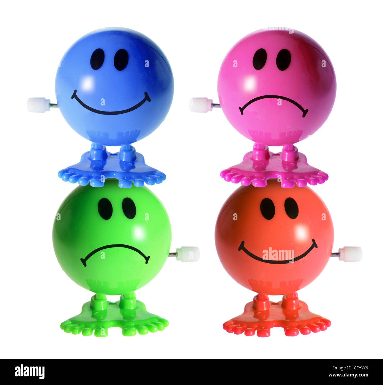 Jumping Smiley Toys Stock Photo - Alamy