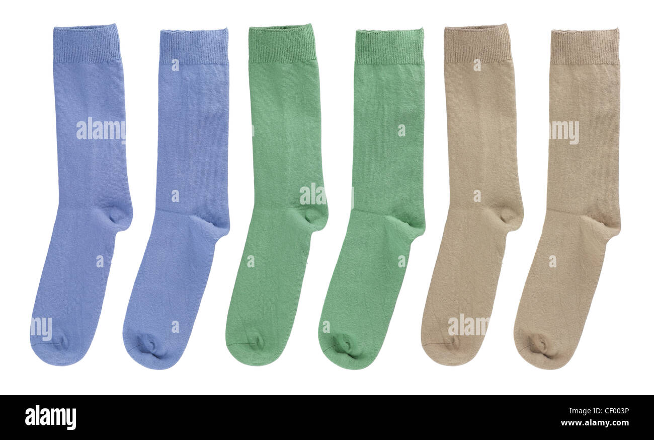 Socks on White Background Stock Photo - Alamy