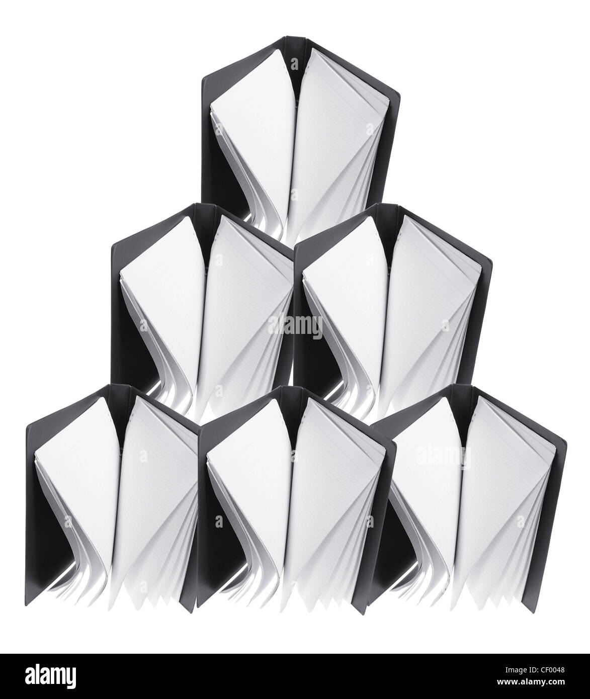 Stack of Binder Folders on White Background Stock Photo - Alamy