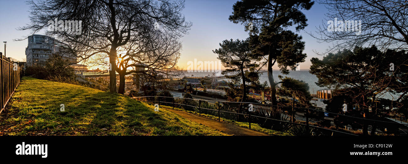 SOUTHEND-ON-SEA, ESSEX, UK - FEBRUARY 19, 2012: Panorama view of the ...