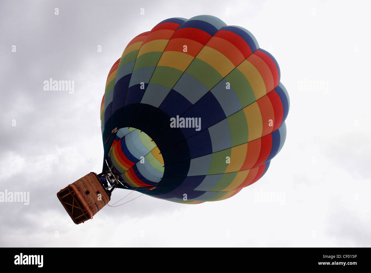 Hot air balloon in flight Stock Photo - Alamy