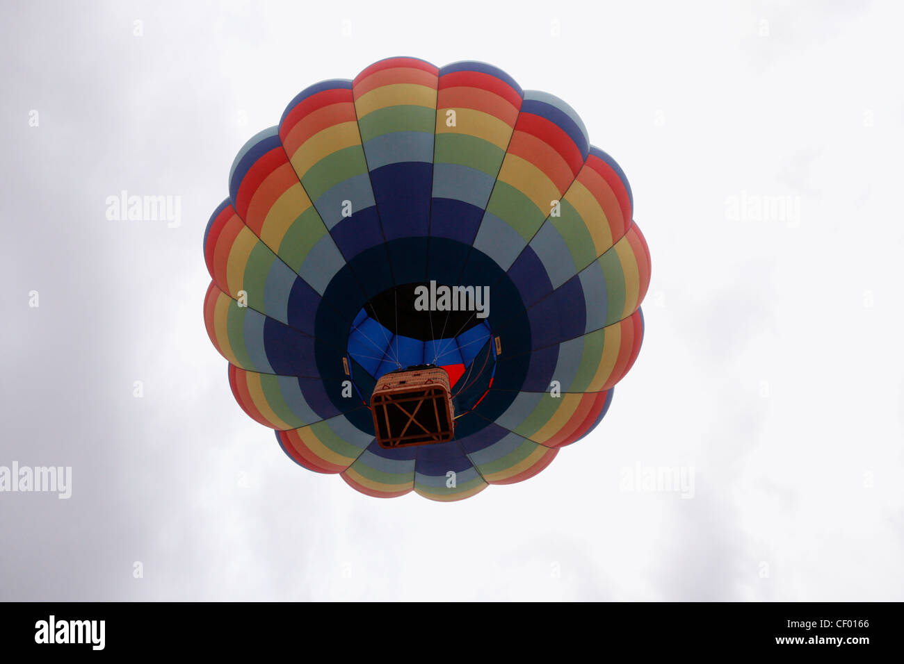 Hot air balloon in flight Stock Photo - Alamy