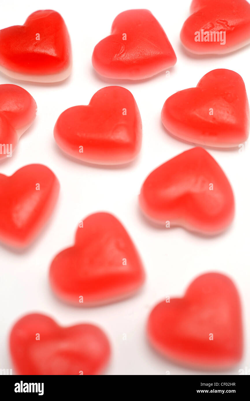 Gummy heart sweets Stock Photo - Alamy