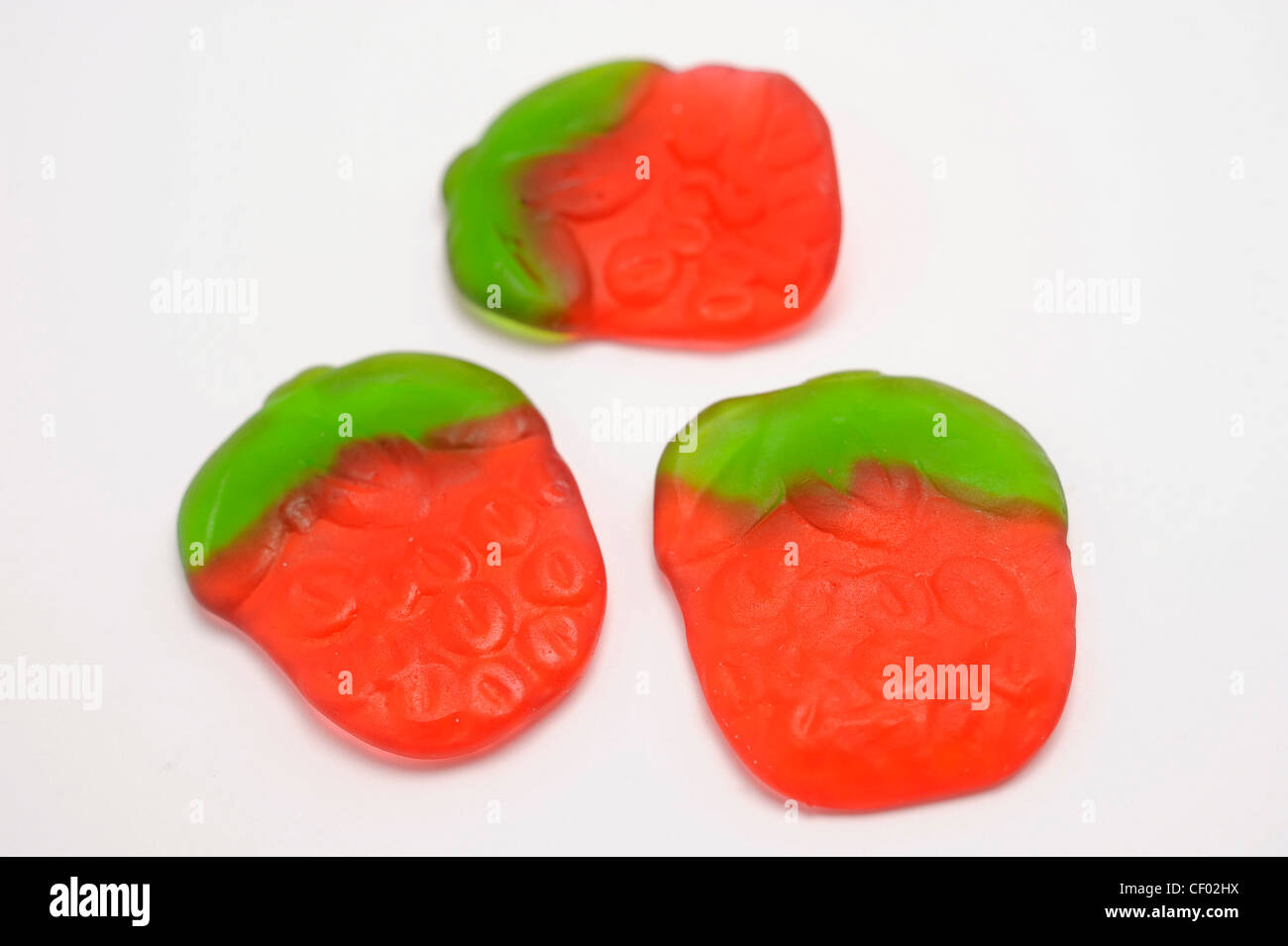 Gummy giant strawberry sweets Stock Photo - Alamy