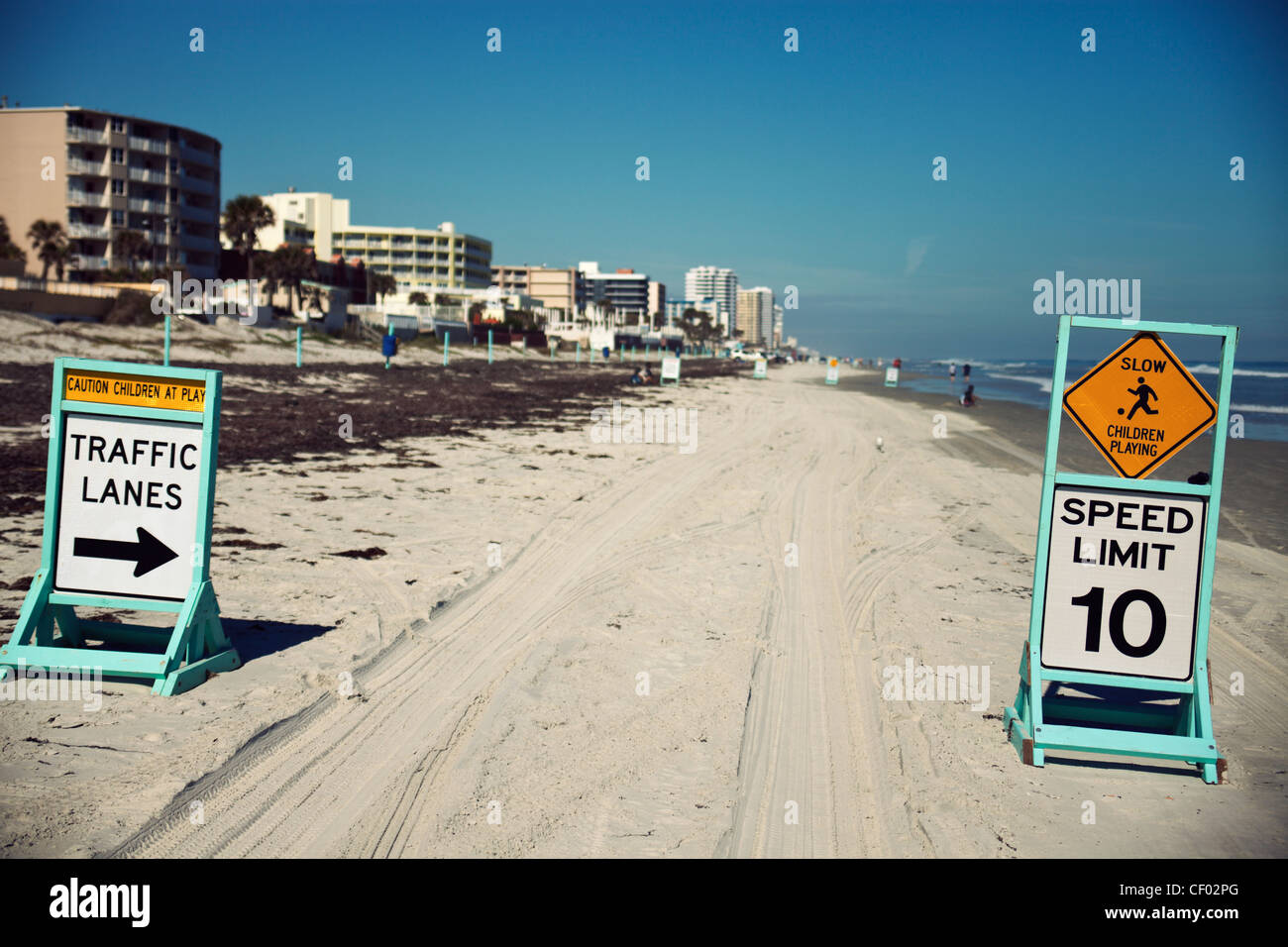 Slow - Children playing. Speed limit - 10. Seen on the beach in Daytona ...