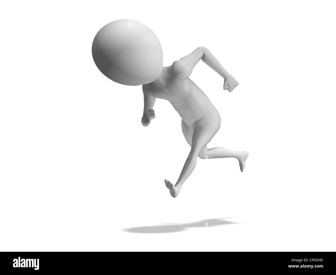 A 3d man running. Conceptual Stock Photo - Alamy