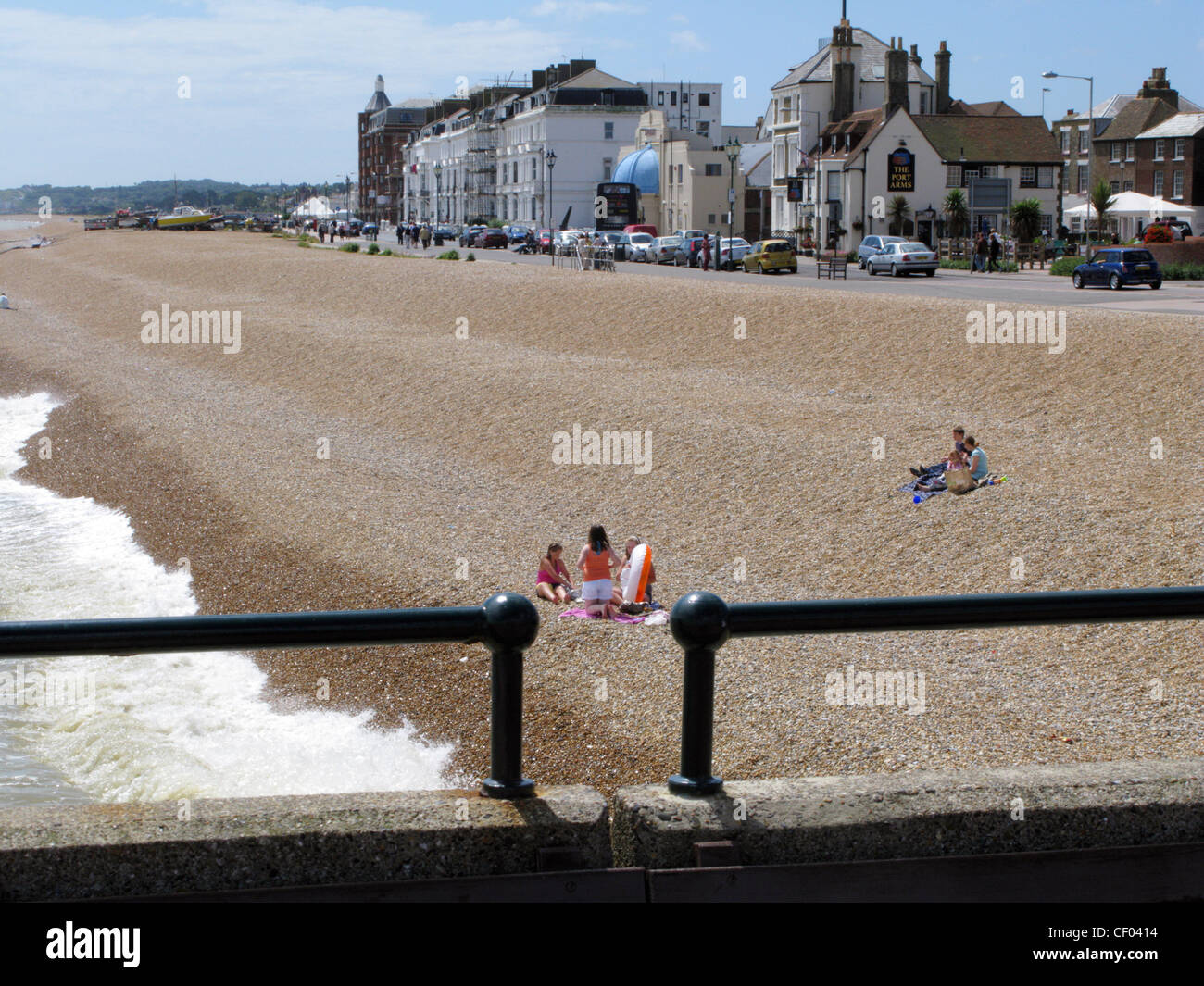 People on the pebble beach at Deal, in Kent Stock Photo - Alamy