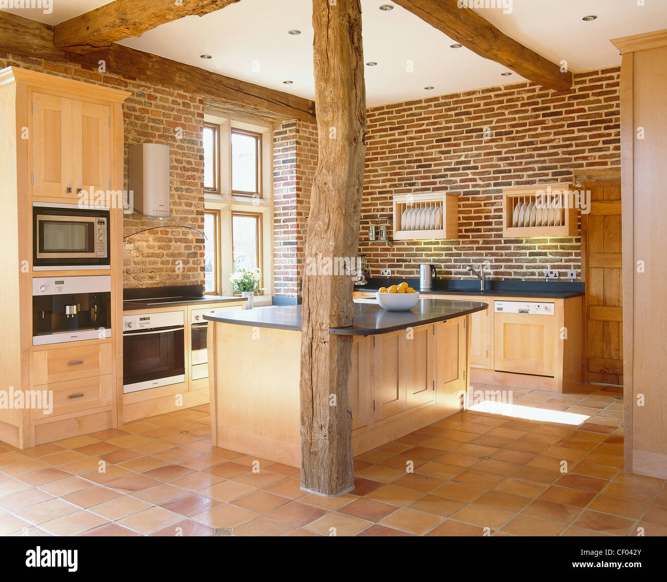 Rustic beams in modern kitchen hi-res stock photography and images - Alamy