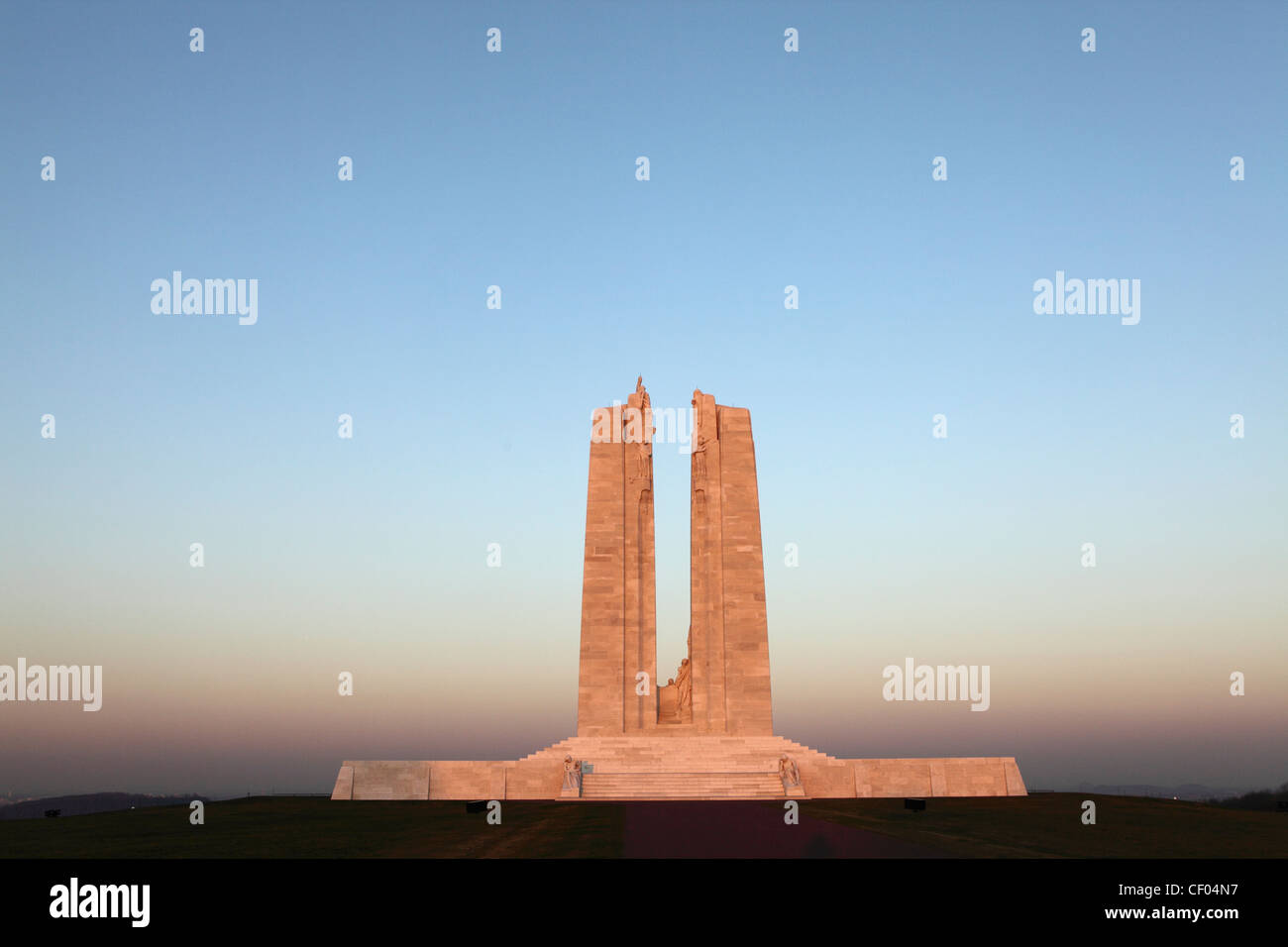 The Vimy monument at the Vimy Ridge National Historic Site of Canada ...