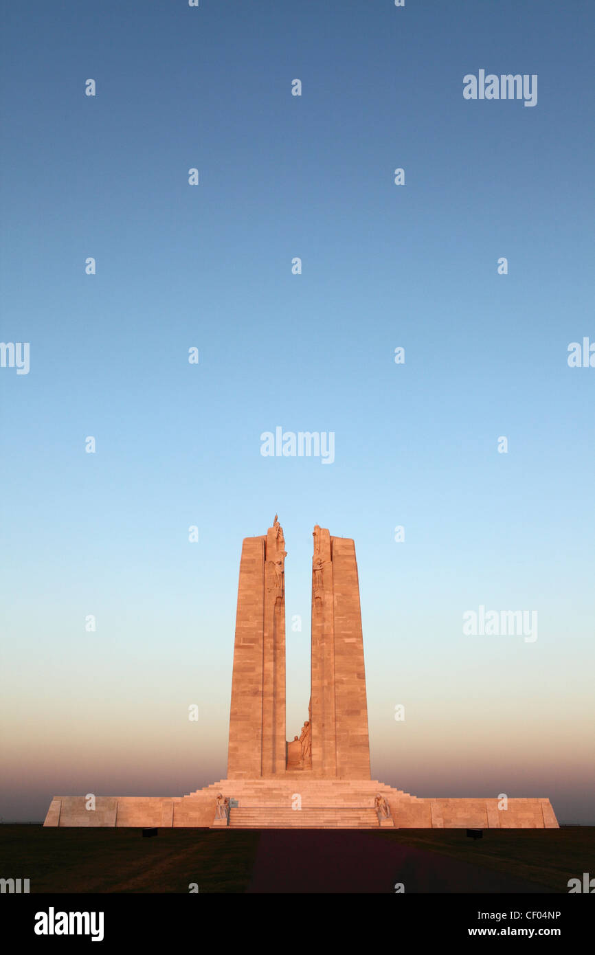 The Vimy monument at the Vimy Ridge National Historic Site of Canada ...