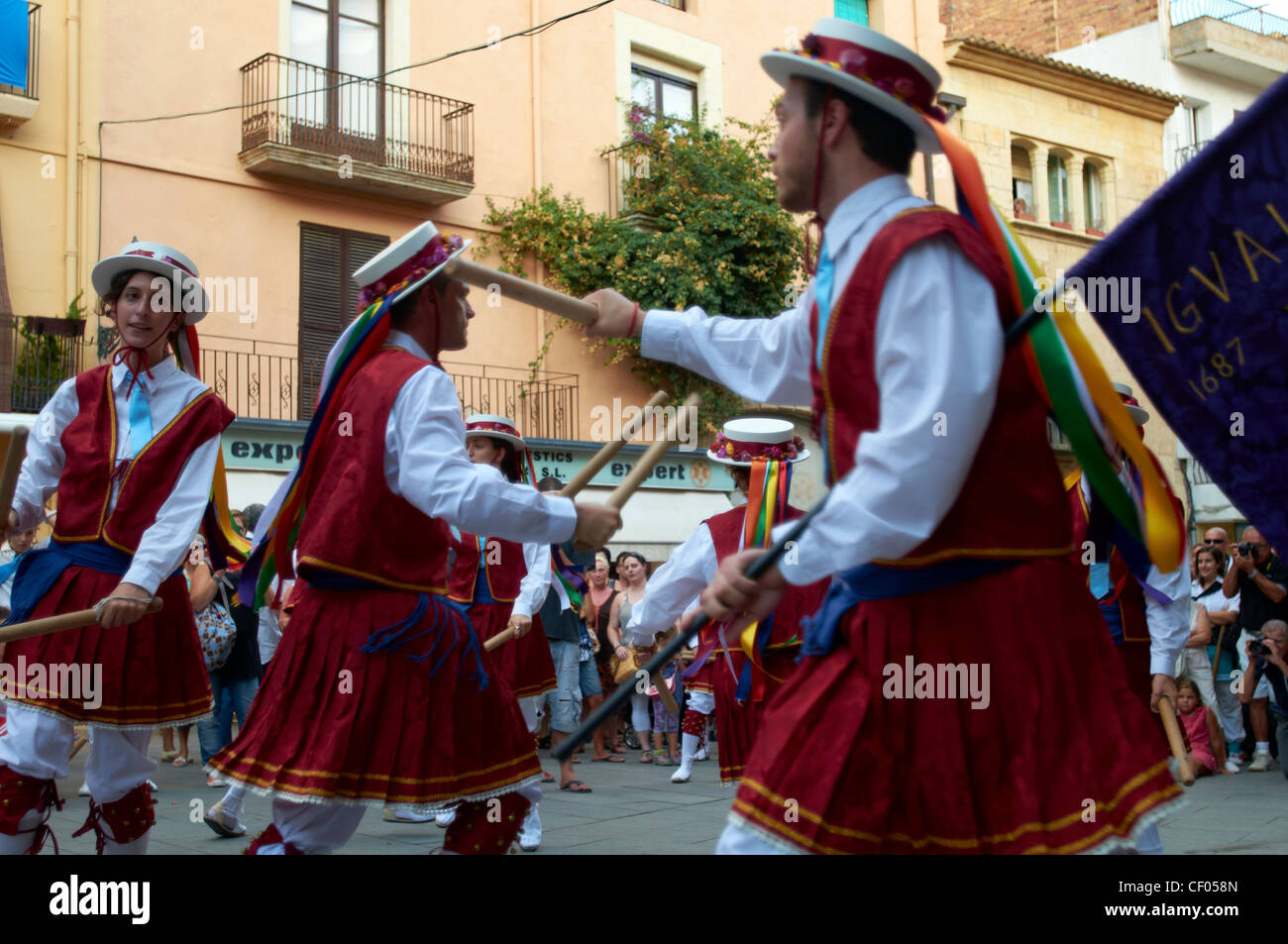 -Traditional "Catalonian" Dancers- Ancient Traditions Stock Photo - Alamy