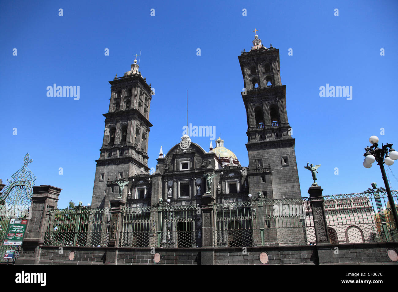Cathedral, Puebla, Historic Center, Puebla State, Mexico Stock Photo ...