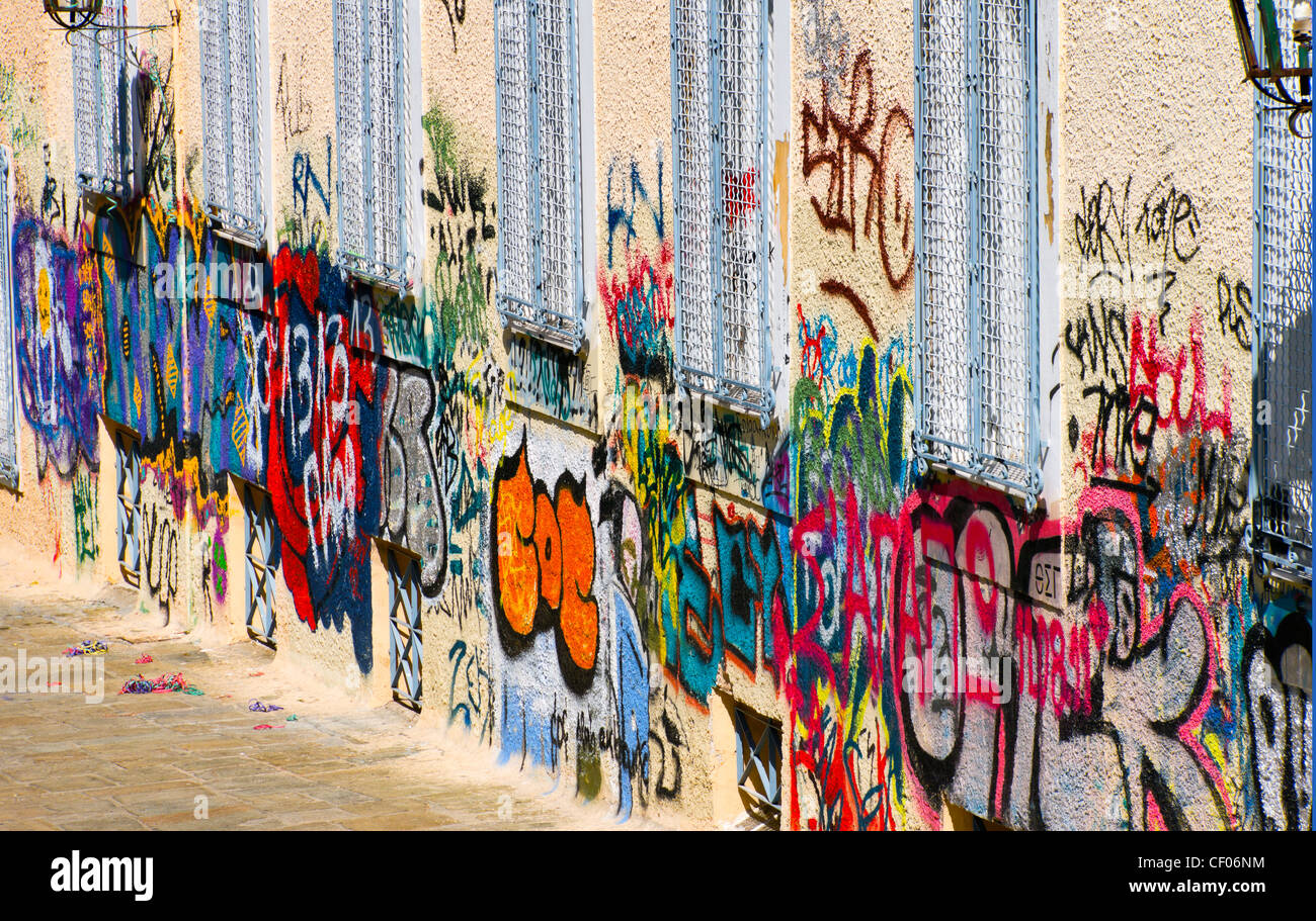 Graffiti in Athens, Greece, near Plaka tourist district Stock Photo - Alamy