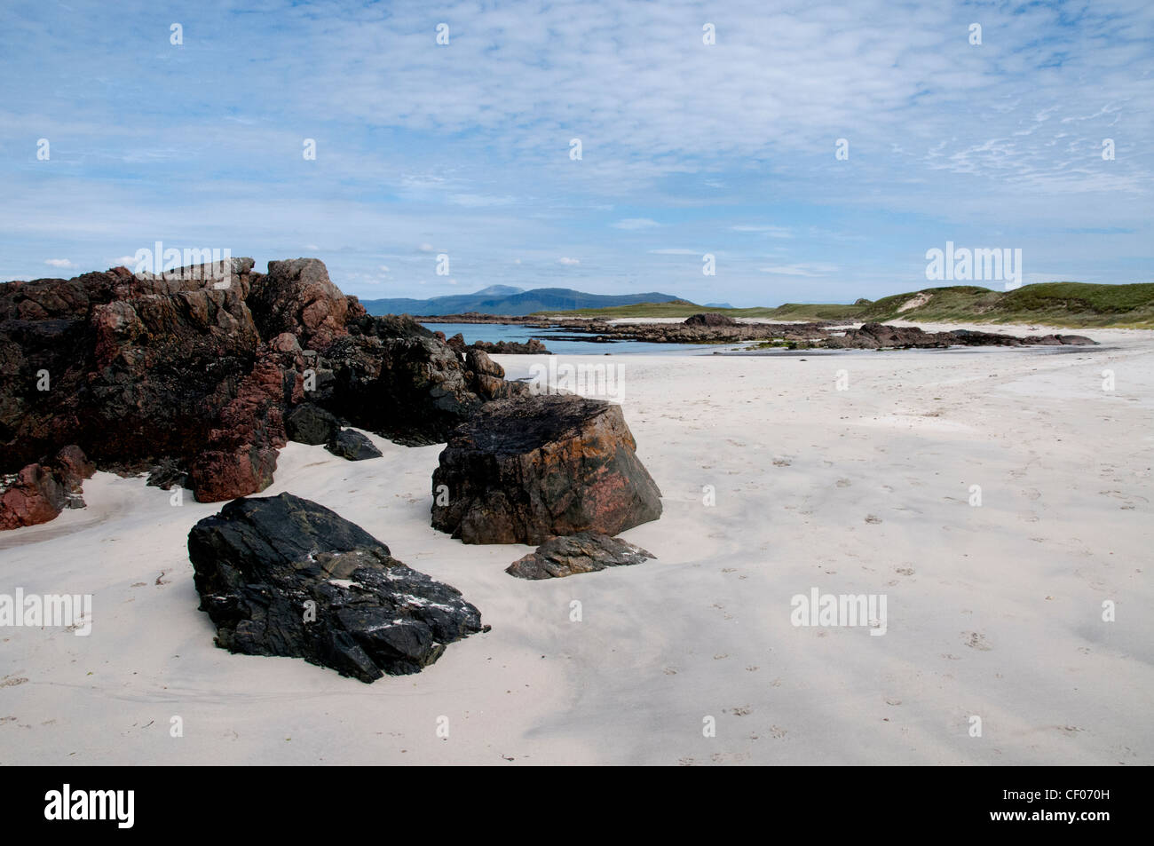 a landscape of north shore beach iona of the west coast of scotland ...